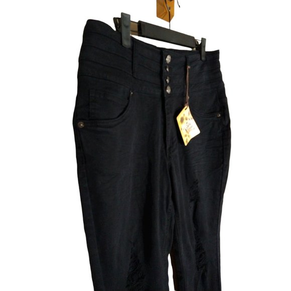 Hybrid & company | Jeans | High Waist Wide 4 Button Butt Lift Stretch ...